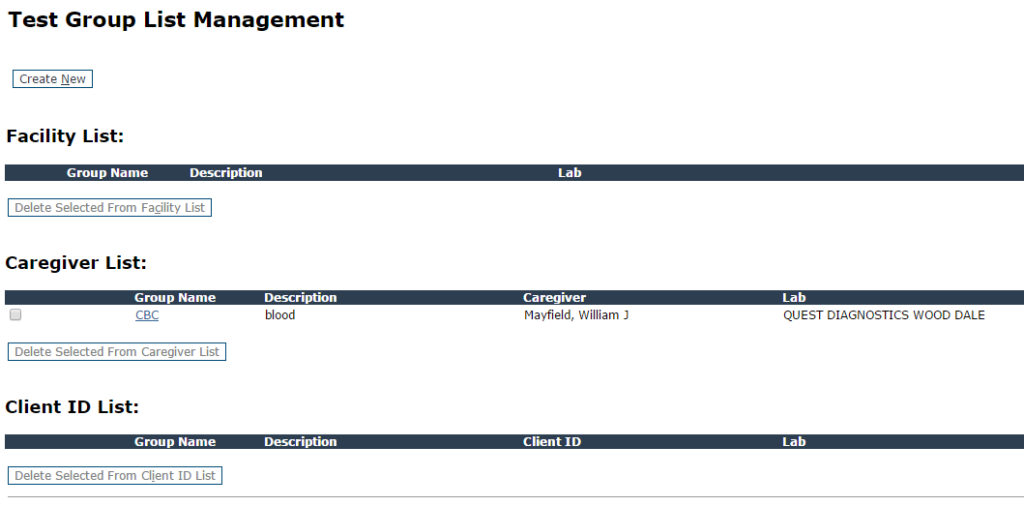 Test Group Management | ChartLogic Help Center