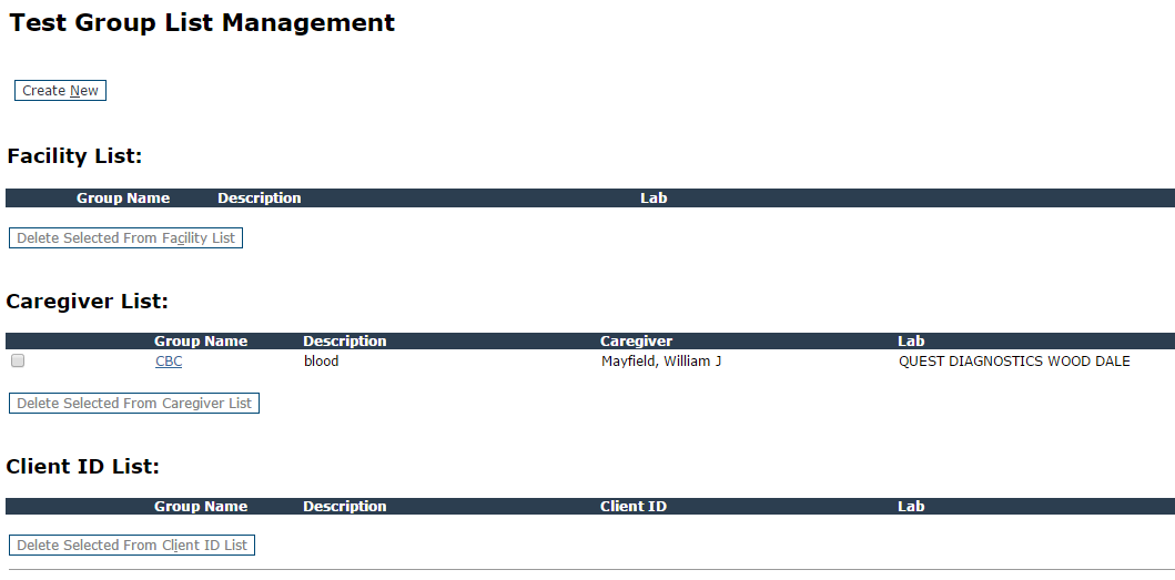 Test Group Management | ChartLogic Help Center