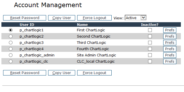 User Management | ChartLogic Help Center