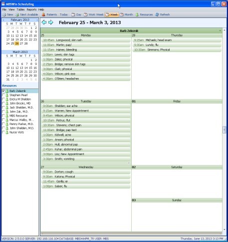 Scheduling: Calendar Views | ChartLogic Help Center