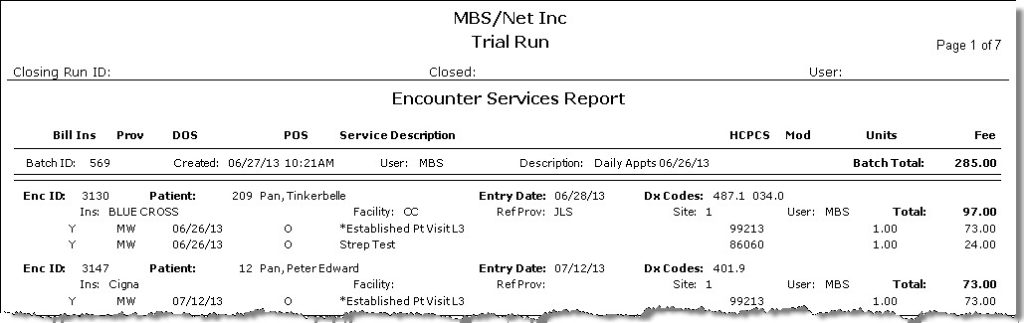 Closing Run | ChartLogic Help Center