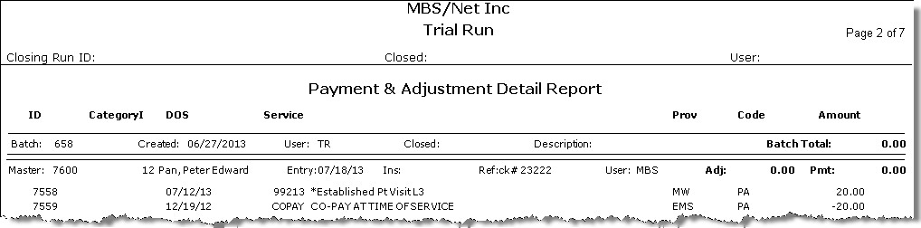 Closing Run | ChartLogic Help Center