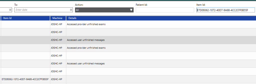 Audit Log 2 | ChartLogic Help Center