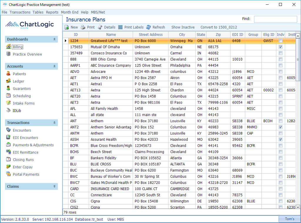 Practice Tables Overview | ChartLogic Help Center