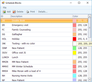 Schedule Blocks | ChartLogic Help Center