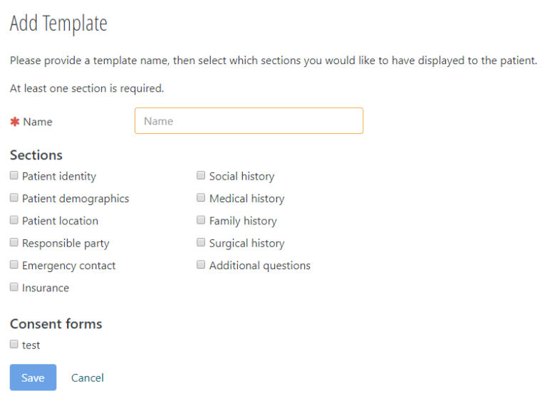 Configuring Intake Forms | ChartLogic Help Center