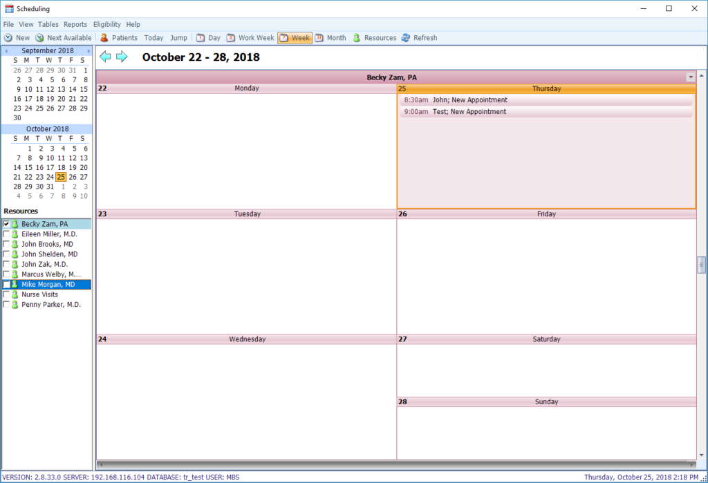 Scheduling: Calendar Views | ChartLogic Help Center