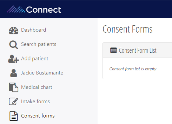 Viewing Signed Consent Forms | Connect Patient | ChartLogic Help Center