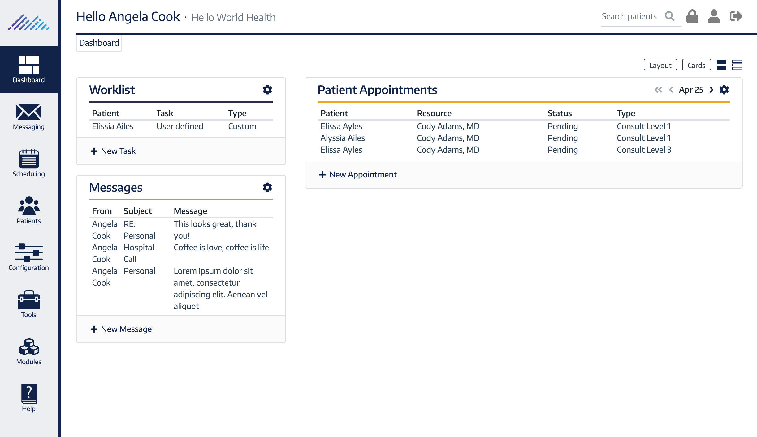 Adding and Moving Cards | ChartLogic Help Center