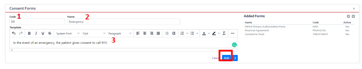 Configure Intake and Consent Forms | ChartLogic Help Center