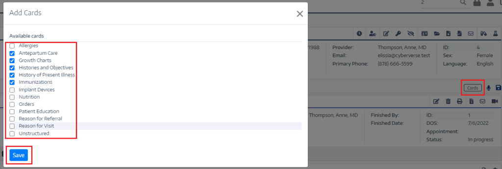 Multi-select Adding Cards to Notes and Chart | ChartLogic Help Center