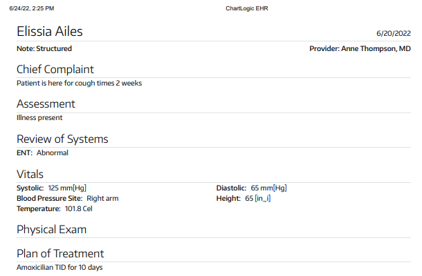 Note Printing | ChartLogic Help Center